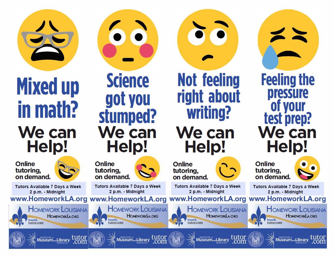 Shareables | Homework Louisiana: Tutor.com for Louisiana Libraries