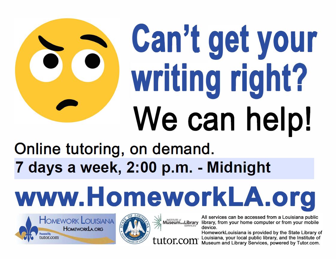 Shareables | Homework Louisiana: Tutor.com for Louisiana Libraries